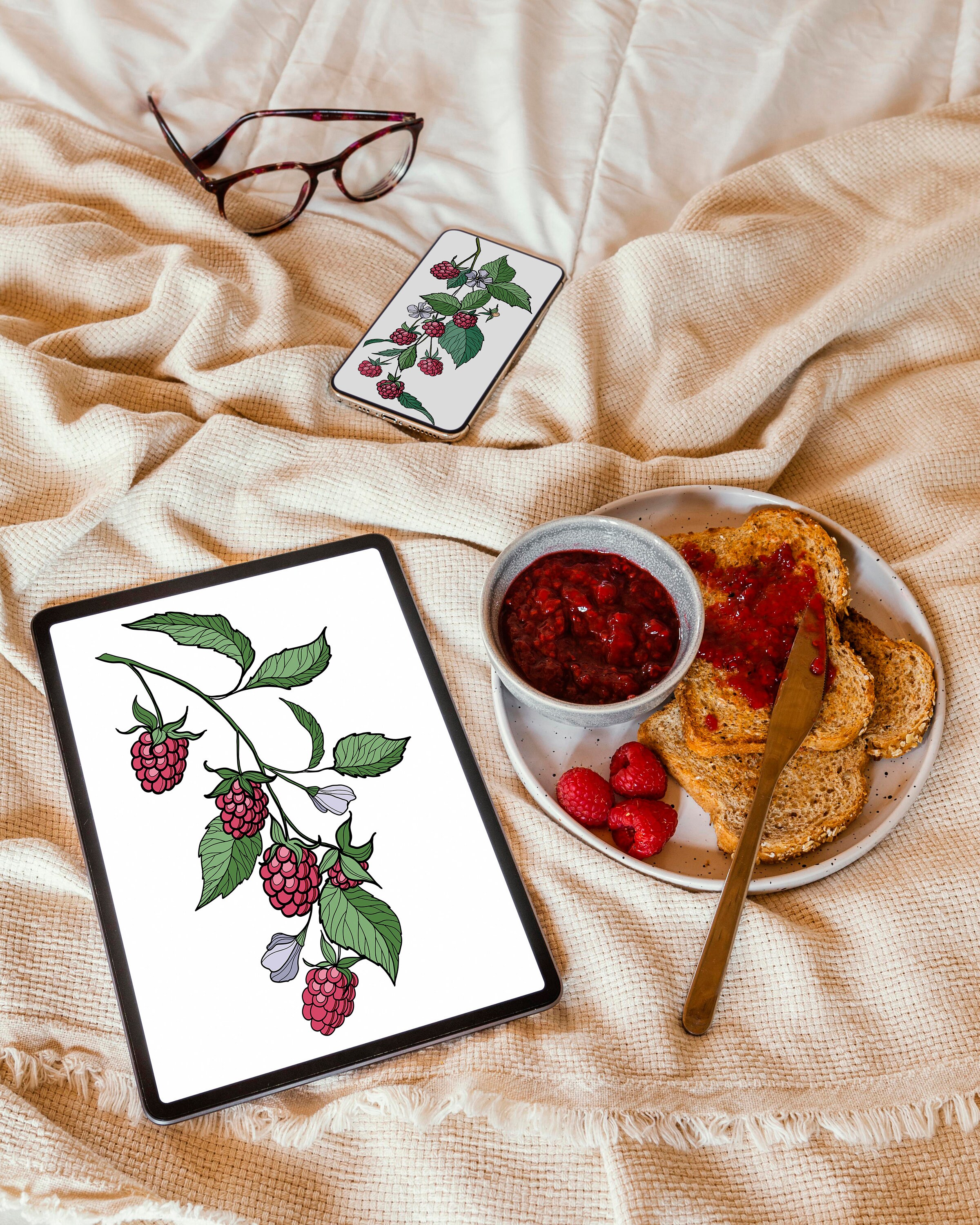 Raspberry Svg, Berries Svg, Vector Flowers, Vintage Botanical, Svg ...