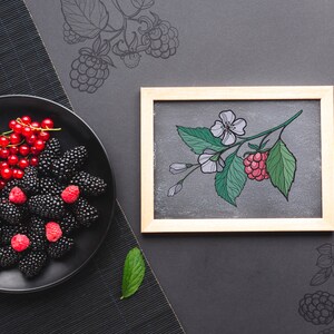 Raspberry Svg, Berries Svg, Vector Flowers, Vintage Botanical, Svg ...