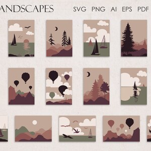 Landscape Svg, Mountain Svg, Landscape Vector Svg Illustration ...