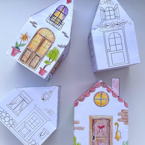 Printable Paper House Template | DIY Printable Coloring Craft ...