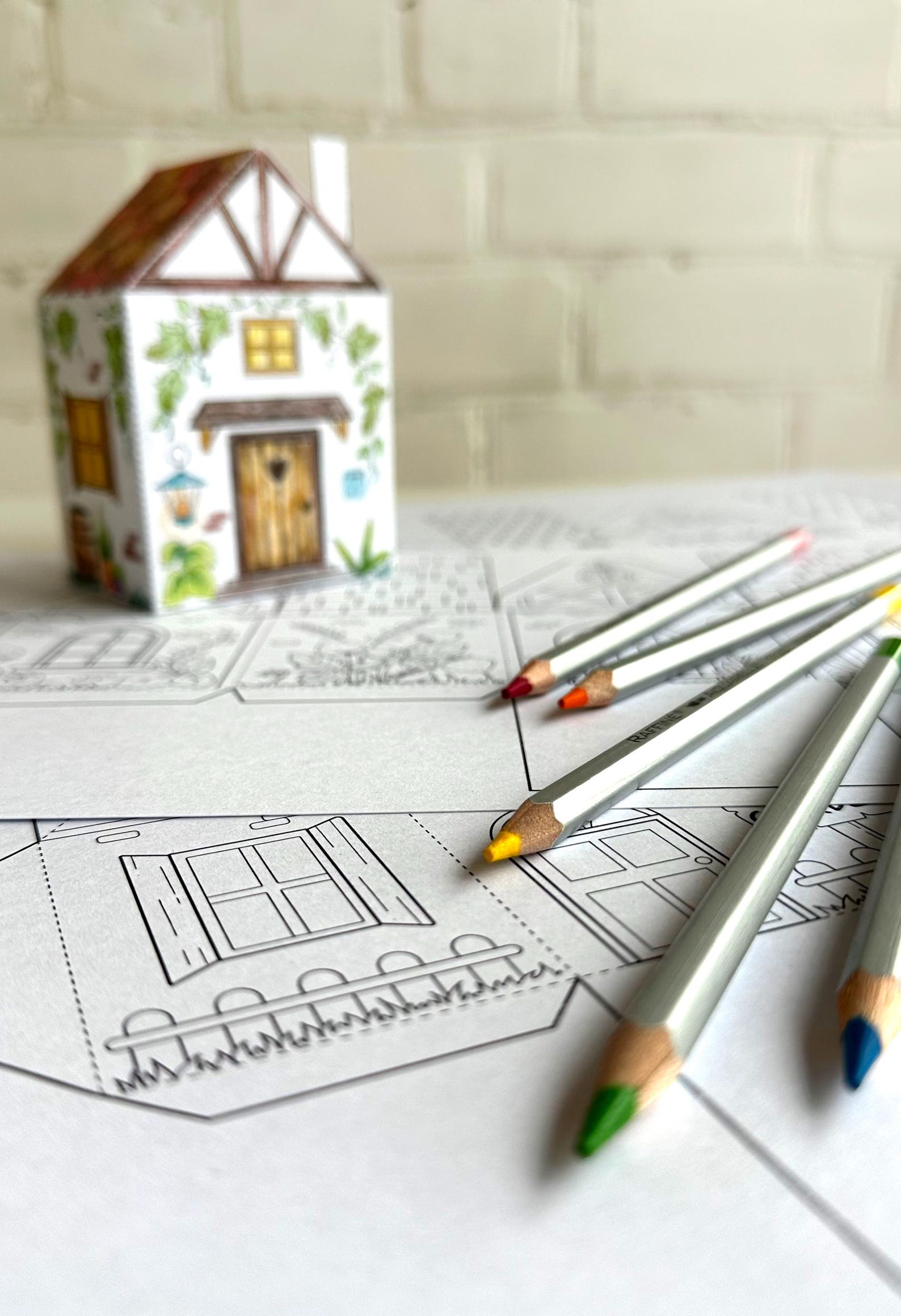 Printable Paper House Template | DIY Printable Coloring Craft ...