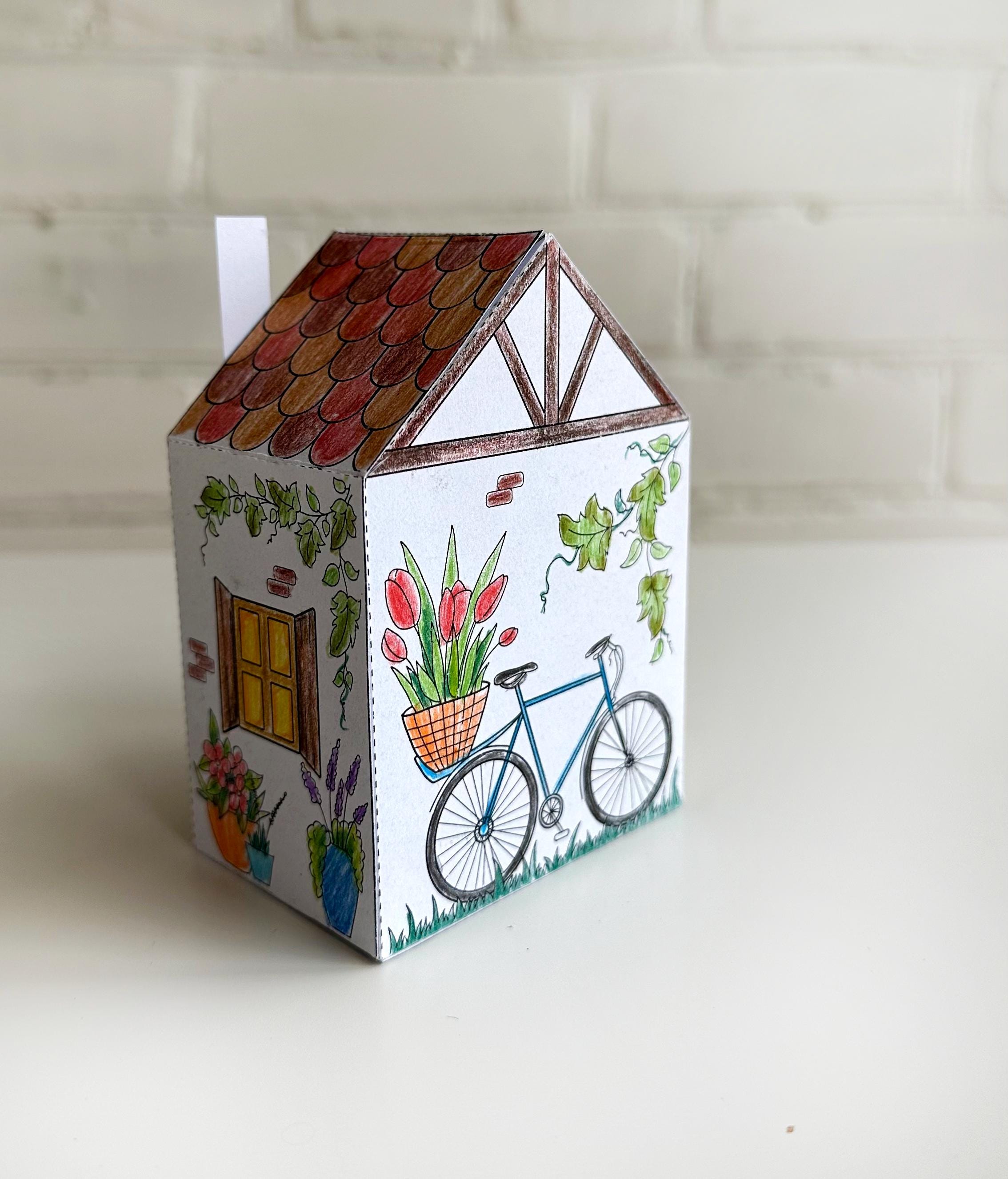 Printable Paper House Template | DIY Printable Coloring Craft ...