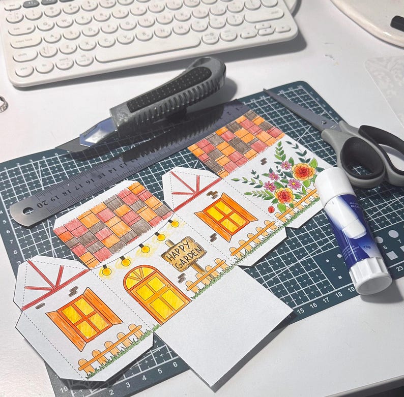 Printable Paper House Template | DIY Printable Coloring Craft ...