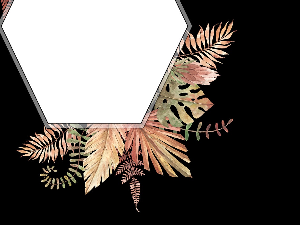 Tropical Watercolor Frame. Geometry Frame Clipart. Modern - Etsy