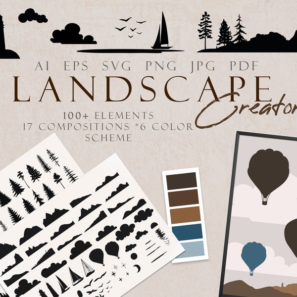 Landscape Svg - Etsy