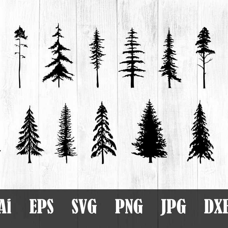 Skinny Tree Svg - Etsy