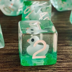 Rubber Ducky Dnd Dice Set | Blue | D20 TTRPG Polyhedral Dice Set ...