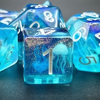 Riptide - Ocean Dice, Beach Dice Dice, Water Dice, Handmade Resin Sharp ...