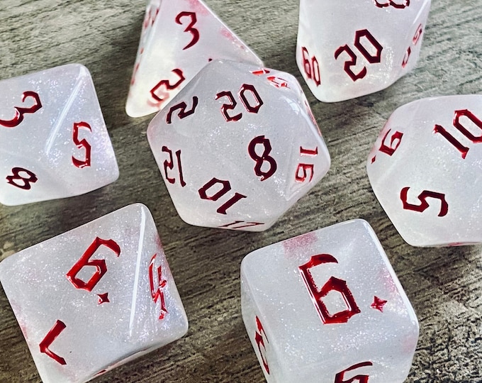 Vampire Dnd Dice Set for Dungeons and Dragons D20 TT RPG Polyhedral ...