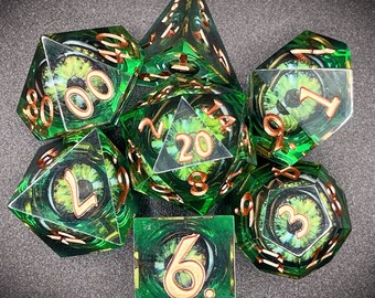 Floating Eye Liquid Core Dnd Dice Set Dungeons and Dragons - Etsy