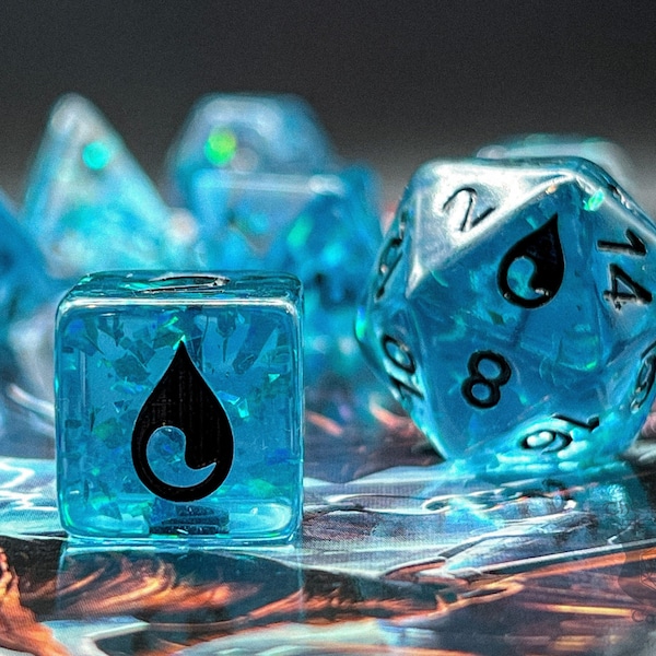 Dnd Dice Water Themed - Etsy