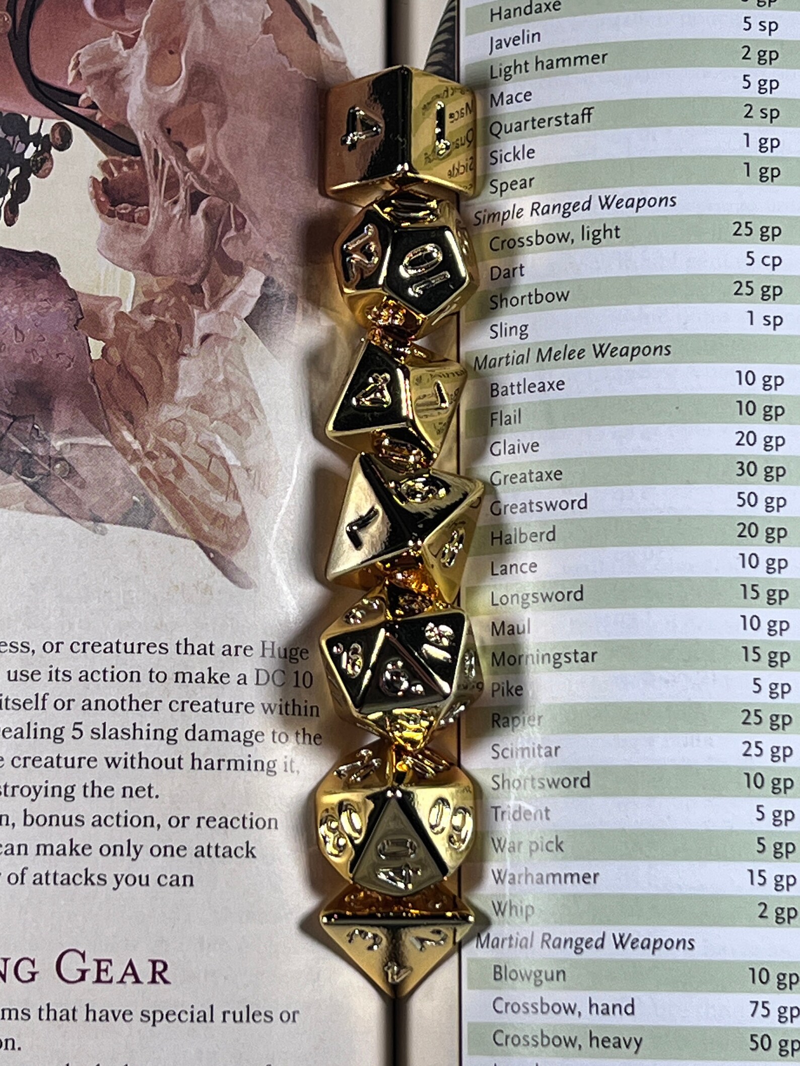 Gold Chrome Dnd Dice Set for Dungeons and Dragons | D20 TT RPG ...