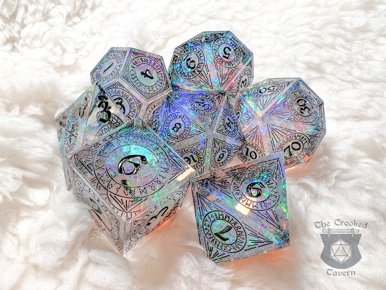 Rune Light Dnd Dice Set for Dungeons and Dragons D20 TTRPG - Etsy