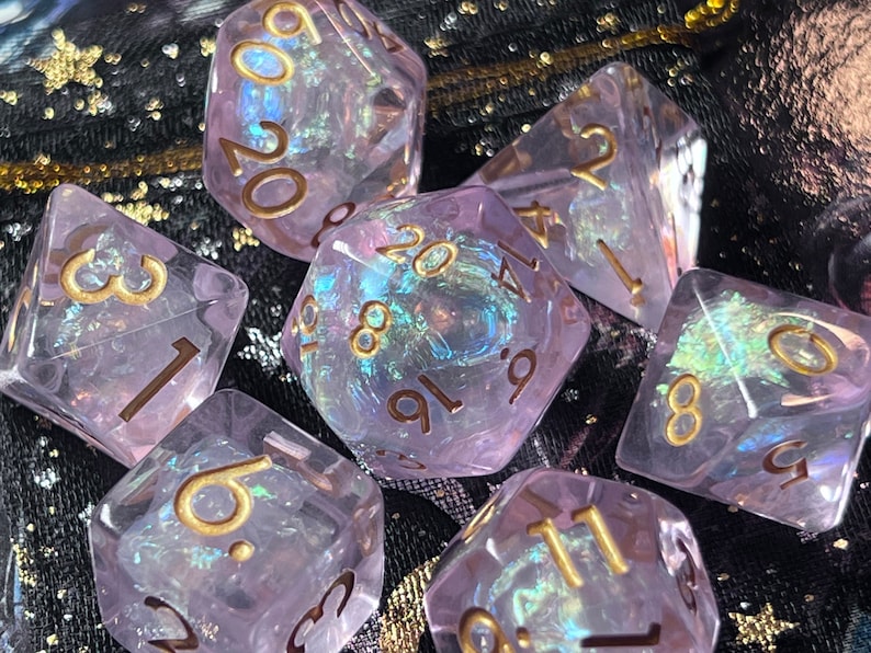 Luminant Pearl Dnd Dice Set for Dungeons and Dragons D20 TT - Etsy