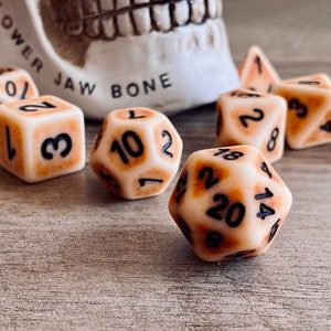 Ancient Bone Dnd Dice Set | Faux Bone Polyhedral Dice for Ttrpgs - Etsy