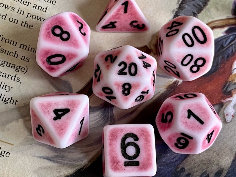 Flayed Bone Dnd Dice Set for Dungeons and Dragons | D20 TT RPG ...