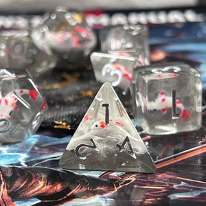 Midnight Koi Fish Dnd Dice Set for Dungeons and Dragons | D20 TTRPG ...