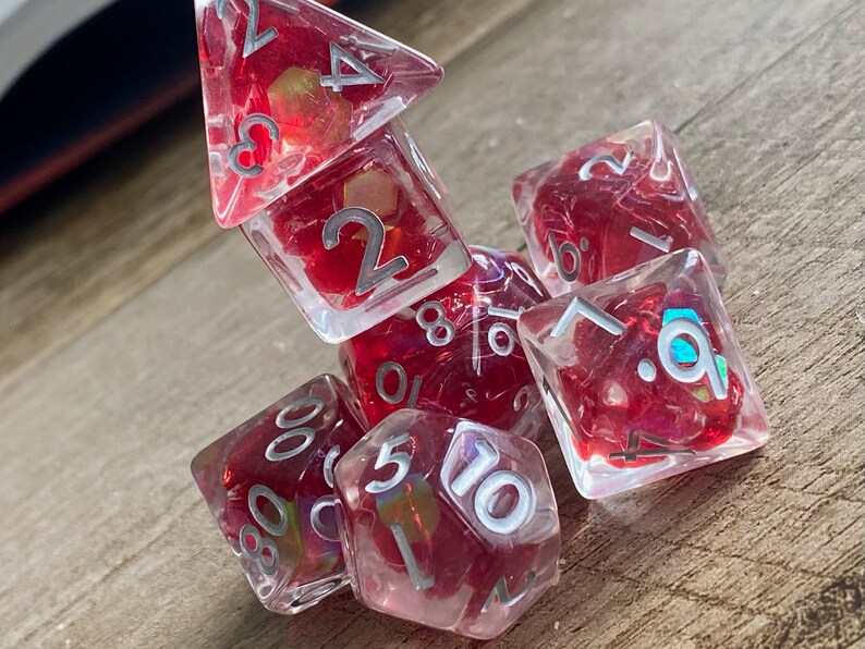 Red Dragon Scales Dnd Dice Set for Dungeons and Dragons D20 - Etsy