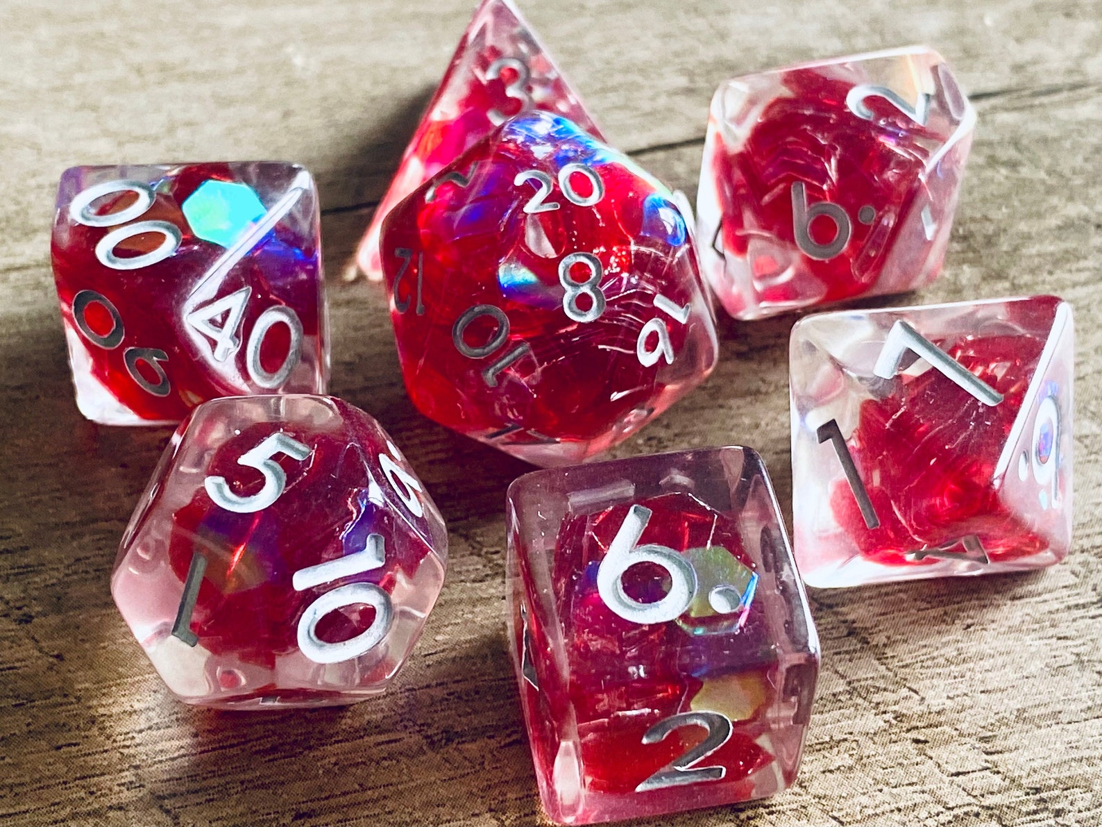 Red Dragon Scales Dnd Dice Set for Dungeons and Dragons D20 - Etsy