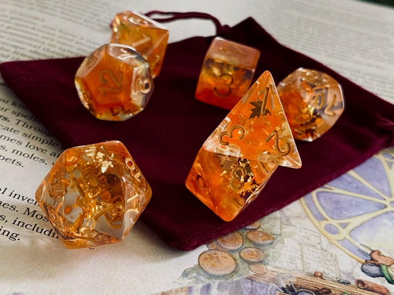 Fall Leaves Dnd Dice Set for Dungeons and Dragons D20 TTRPG - Etsy