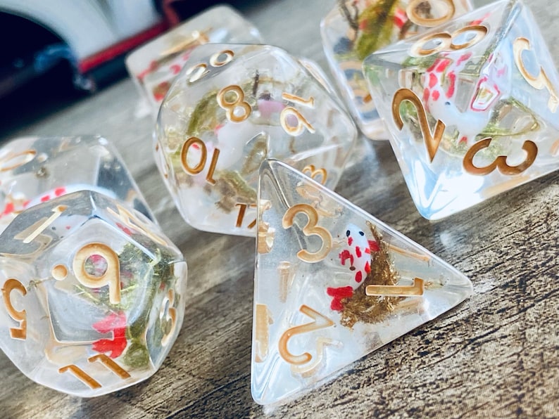 Koi Fish Dnd Dice Set for Dungeons and Dragons D20 TTRPG - Etsy