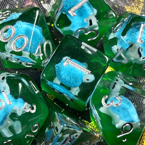 Dice Set Dnd Turtle - Etsy