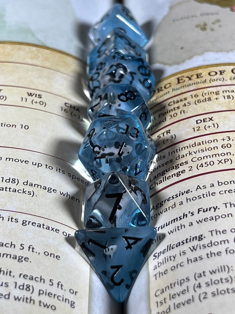 Moonlit Koi Fish Dnd Dice Set for Dungeons and Dragons D20 - Etsy