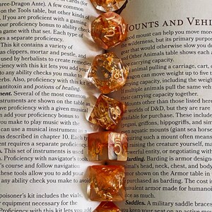 Fall Leaves Dnd Dice Set for Dungeons and Dragons D20 TTRPG - Etsy