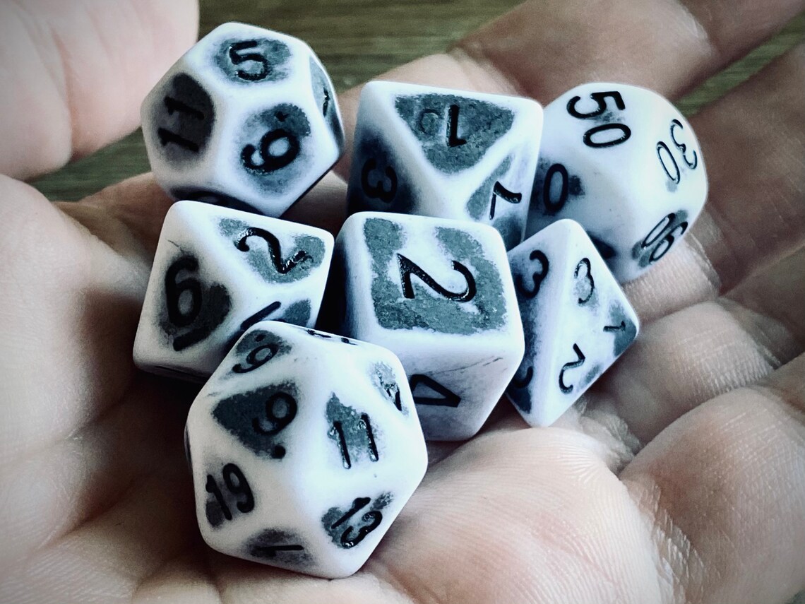 Bleached Bone Dnd Dice Set for Dungeons and Dragons D20 TT - Etsy