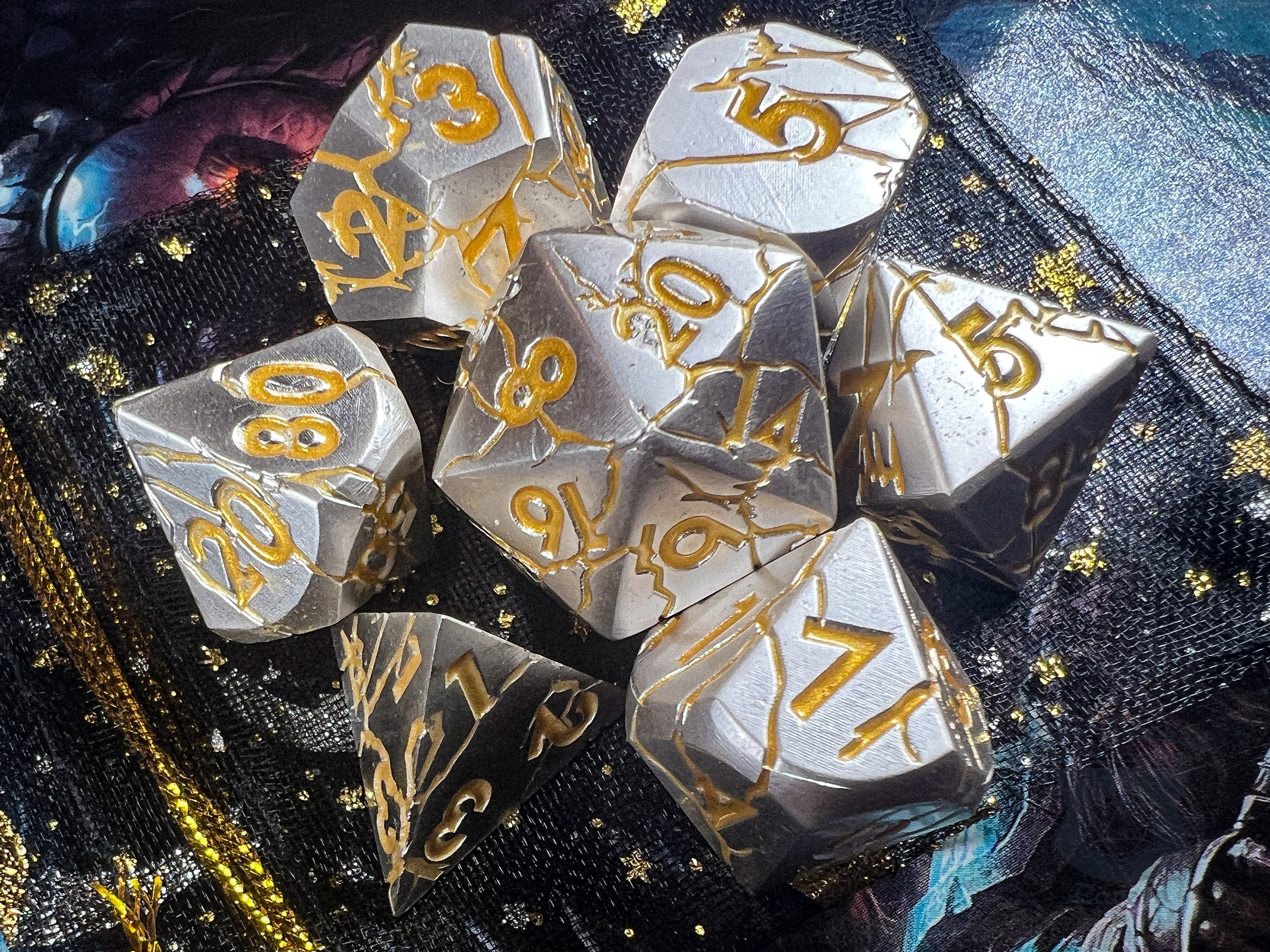 Chrome Fissure Metal Dnd Dice Set for Dungeons and Dragons - Etsy Canada
