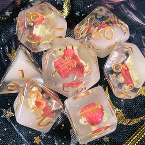 Red Turtle Dnd Dice Set for Dungeons and Dragons | D20 TTRPG Polyhedral ...