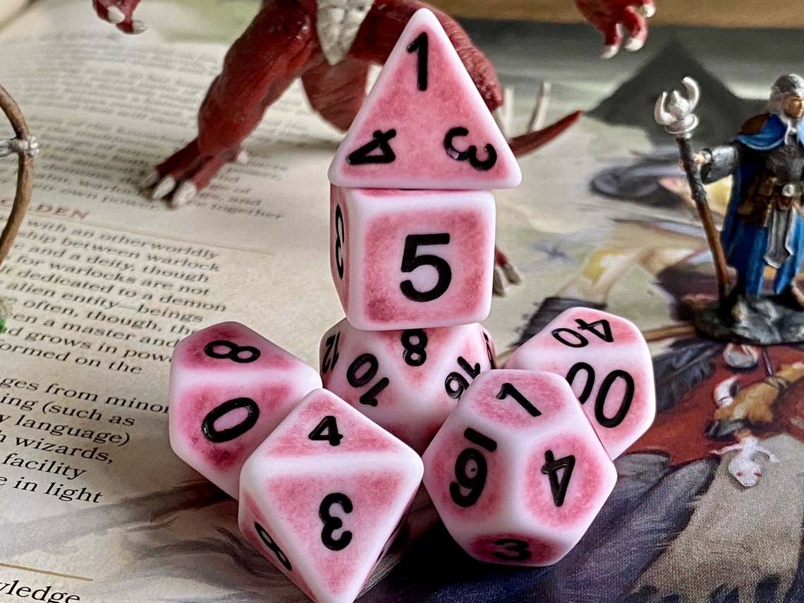 Flayed Bone DnD Dice Set for Dungeons and Dragons D20 TT RPG | Etsy
