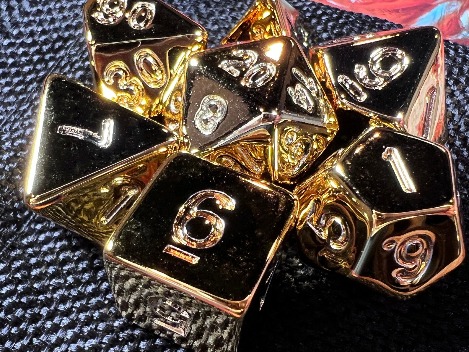 Gold Chrome Dnd Dice Set for Dungeons and Dragons | D20 TT RPG ...