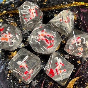 Midnight Koi Fish Dnd Dice Set for Dungeons and Dragons | D20 TTRPG ...