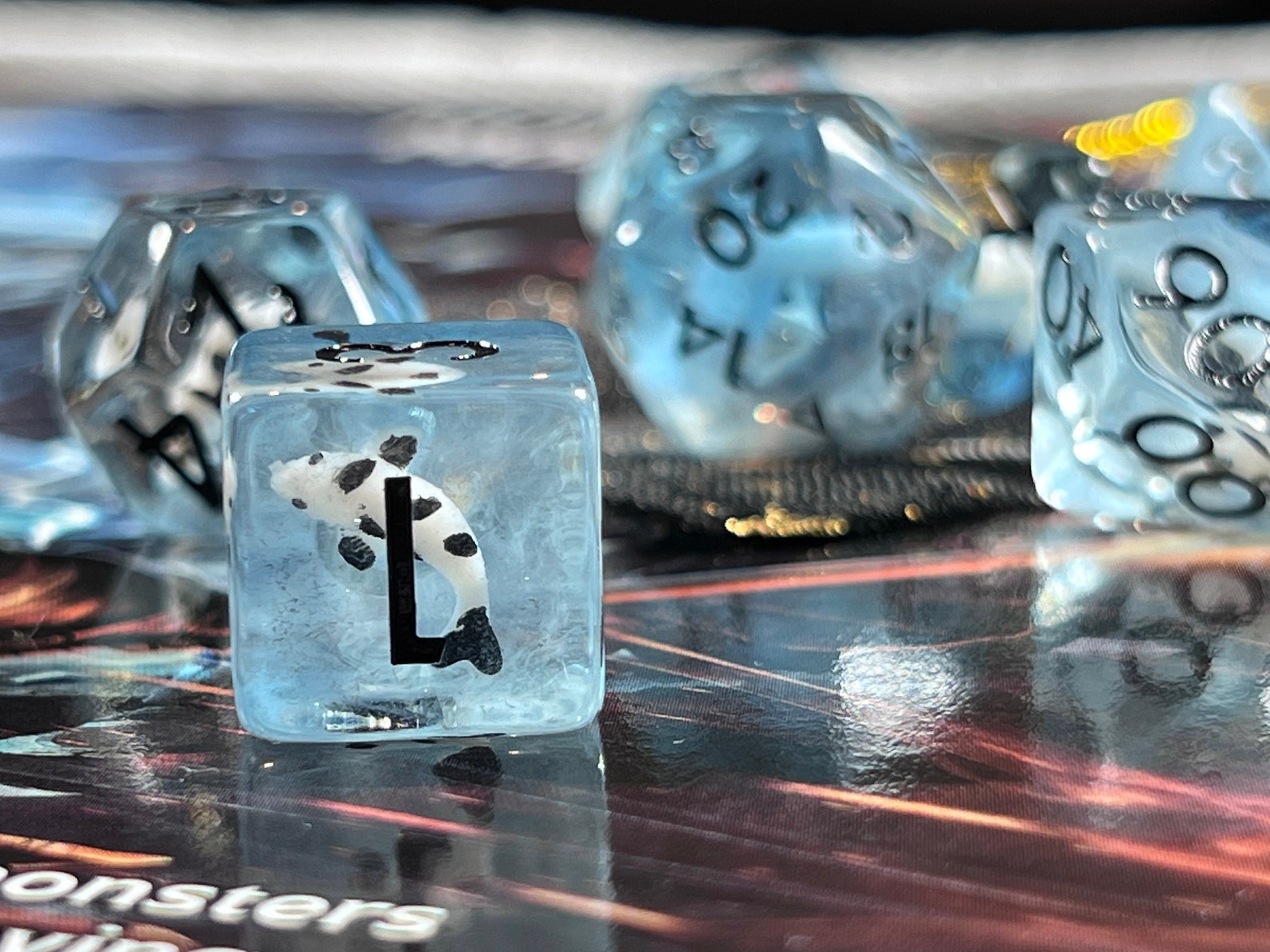 Moonlit Koi Fish Dnd Dice Set for Dungeons and Dragons D20 - Etsy