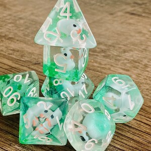 Rubber Ducky Dnd Dice Set | Blue | D20 TTRPG Polyhedral Dice Set ...