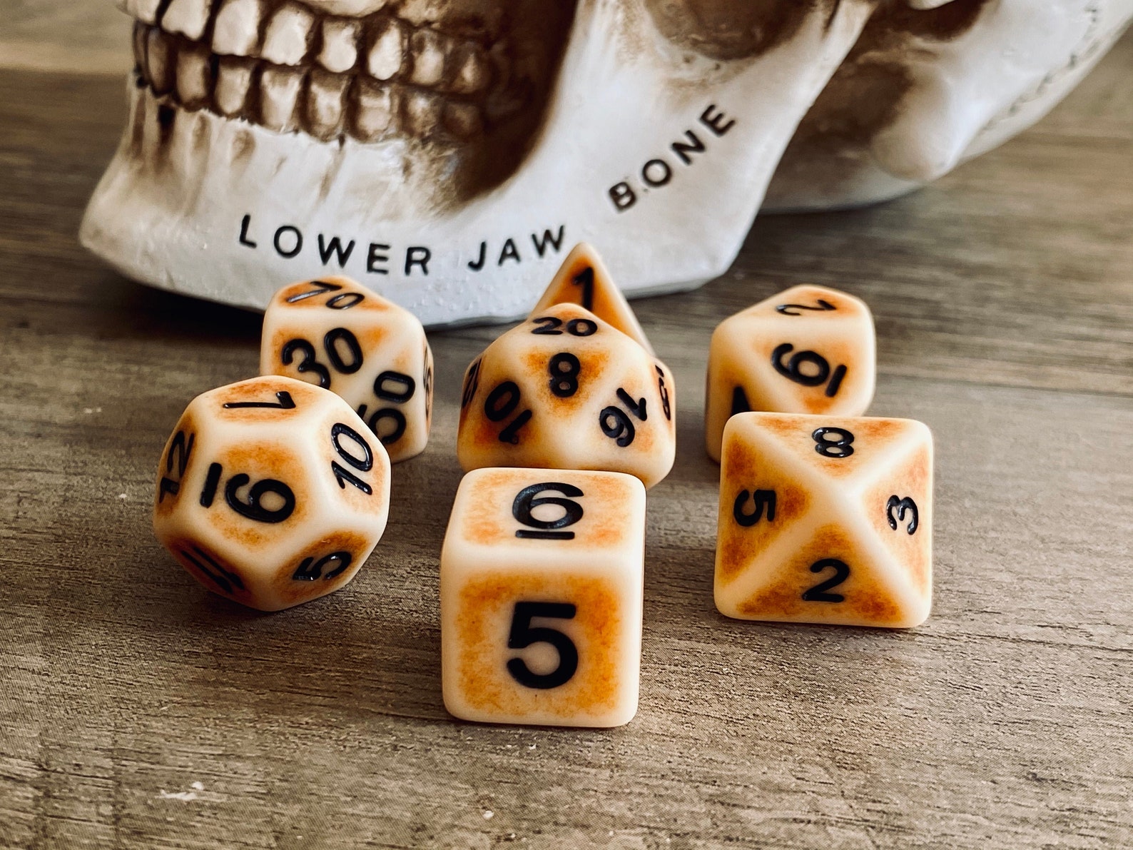 ANCIENT BONE Dnd Dice Set for Dungeons and Dragons Faux Bone - Etsy