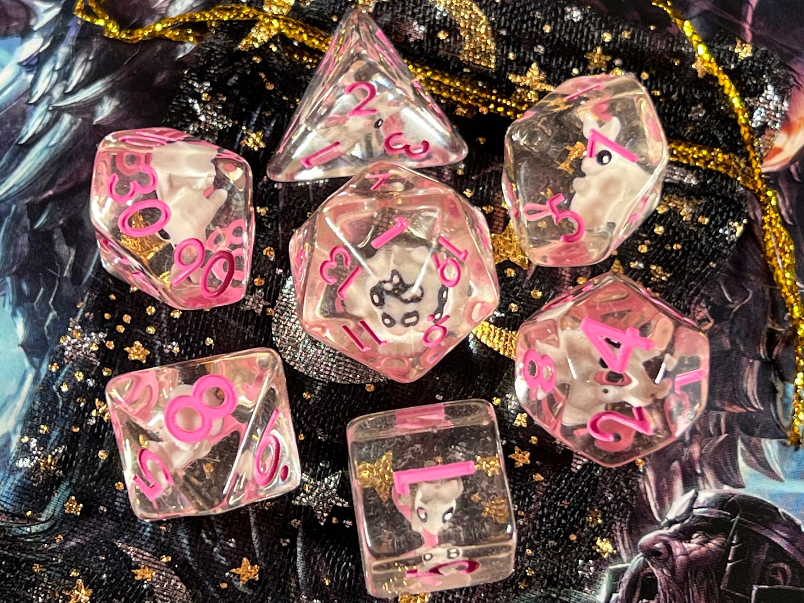 Bunny Rabbit Dnd Dice Set for Dungeons and Dragons D20 TTRPG - Etsy
