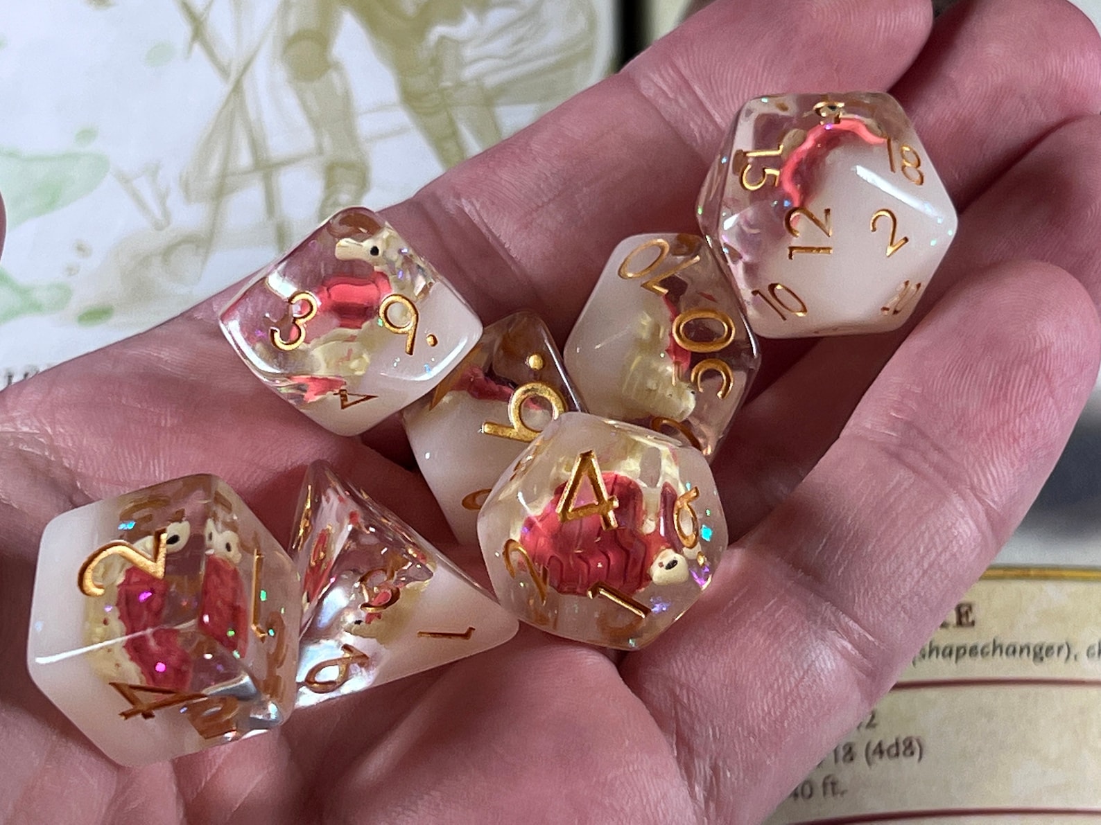 Red Turtle Dnd Dice Set for Dungeons and Dragons D20 TTRPG - Etsy