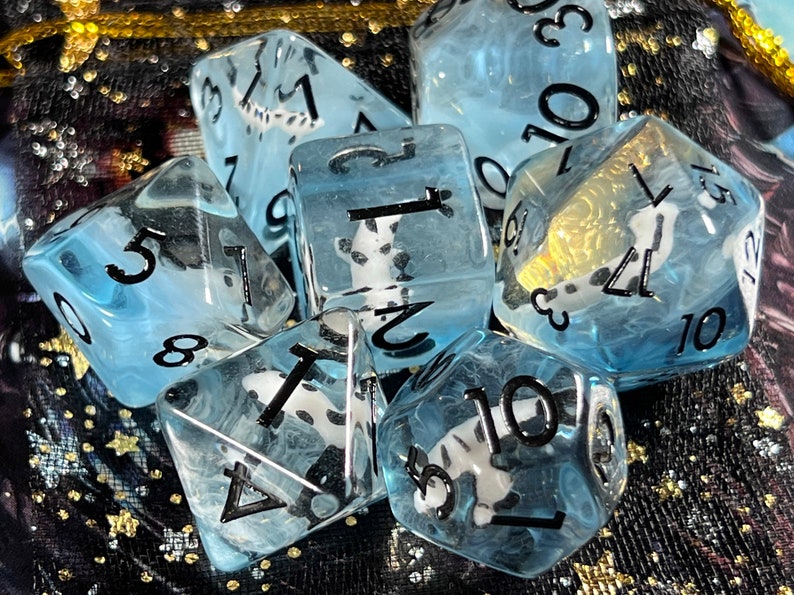 Moonlit Koi Fish Dnd Dice Set for Dungeons and Dragons D20 - Etsy