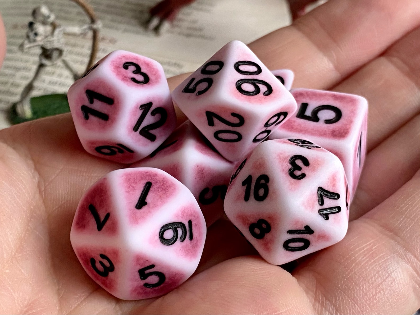 Flayed Bone Dnd Dice Set for Dungeons and Dragons D20 TT RPG - Etsy