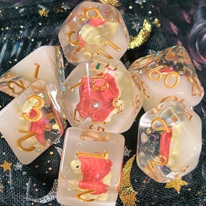 Red Turtle Dnd Dice Set for Dungeons and Dragons | D20 TTRPG Polyhedral ...