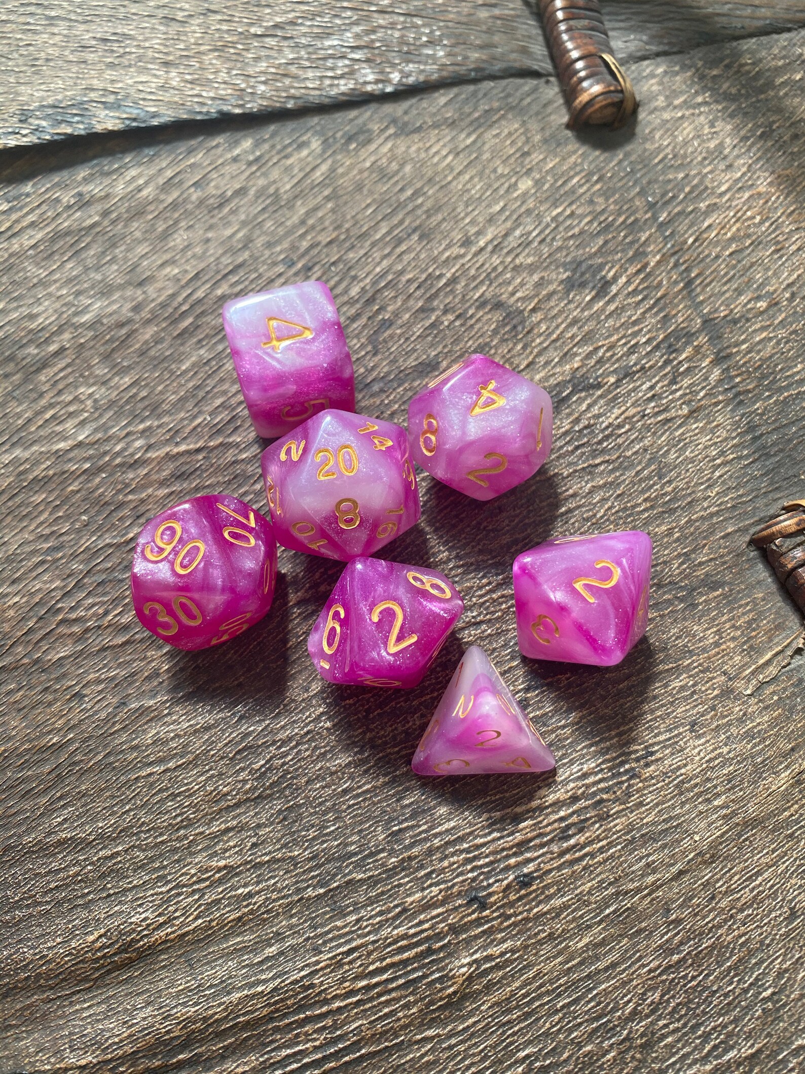 GLITTER CHARM Dnd Dice Set for Dungeons and Dragons Pink - Etsy