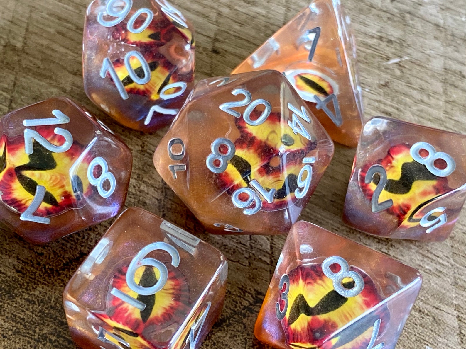 Red Observer Eyeball Dnd Dice Set for Dungeons and Dragons - Etsy