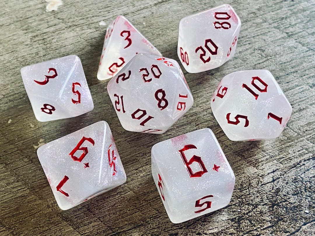 Vampire Dnd Dice Set for Dungeons and Dragons | D20 TT RPG Polyhedral ...