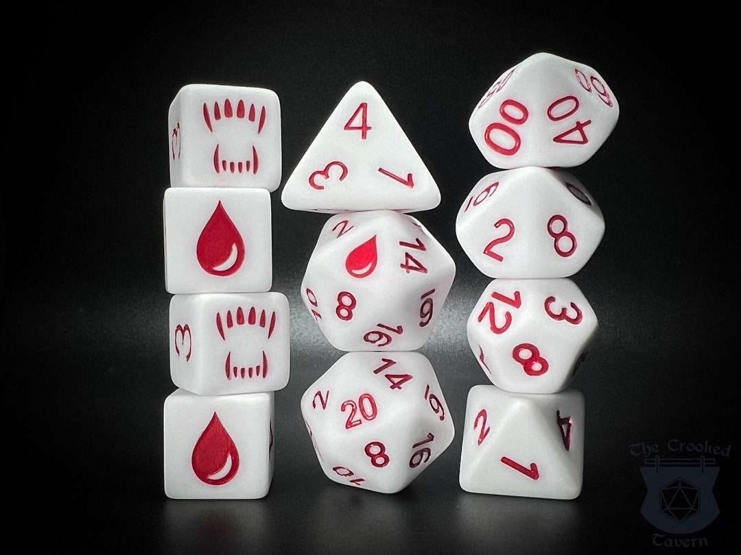 Vampire 11 Piece Dnd Dice Set | Exclusive Vampire-themed Dungeons ...