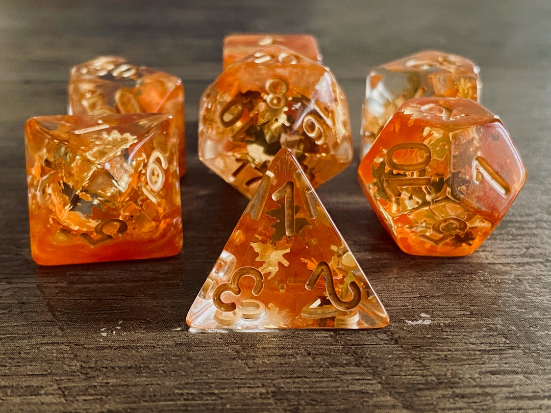 Fall Leaves Dnd Dice Set for Dungeons and Dragons | D20 TTRPG ...