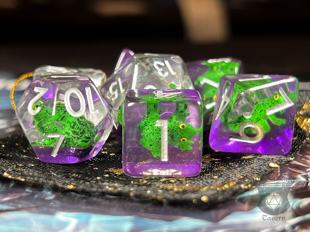 Poison Frog Dnd Dice Set for Dungeons and Dragons | D20 TTRPG ...