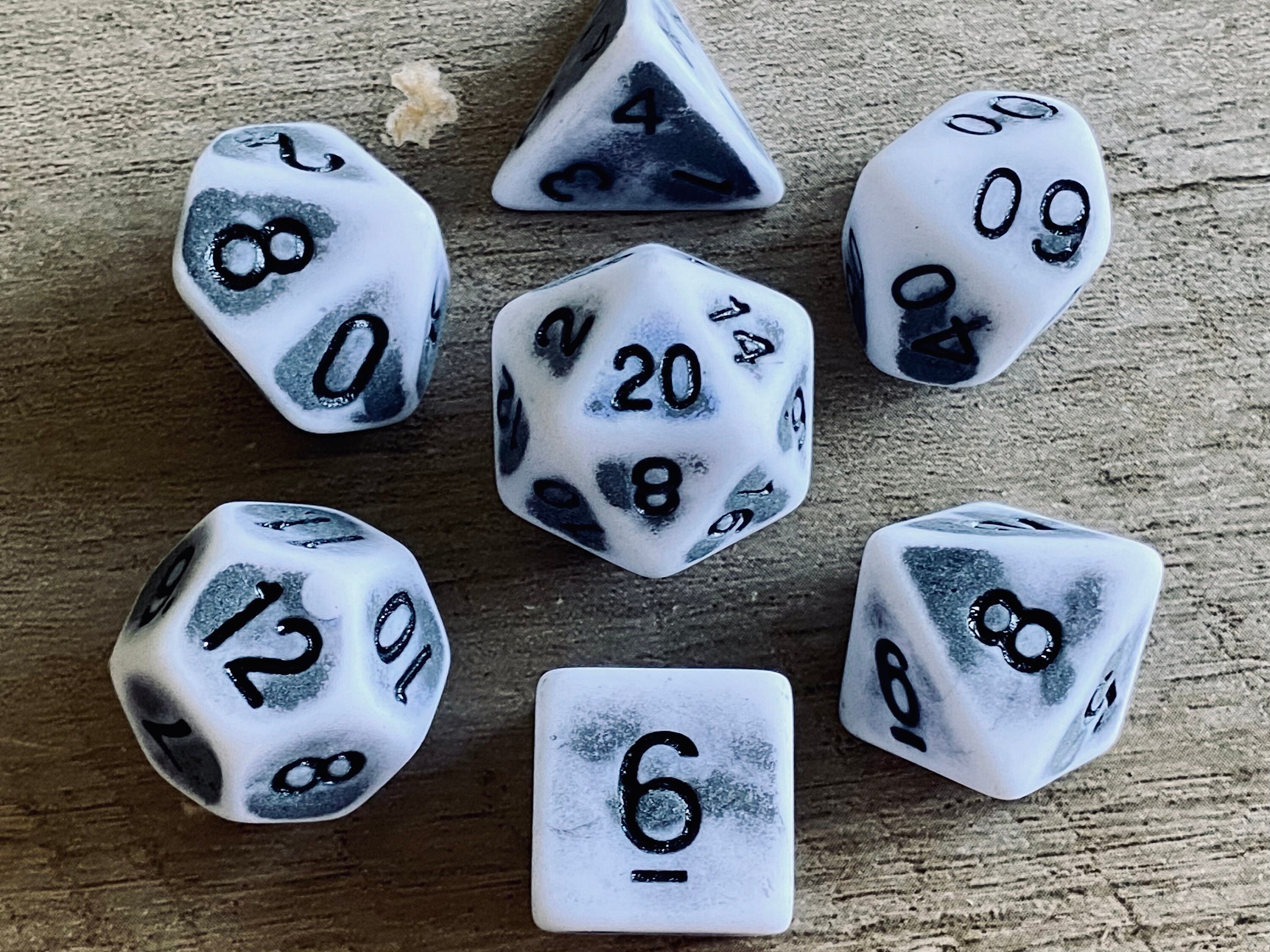 Bleached Bone DnD Dice Set for Dungeons and Dragons D20 TT - Etsy België