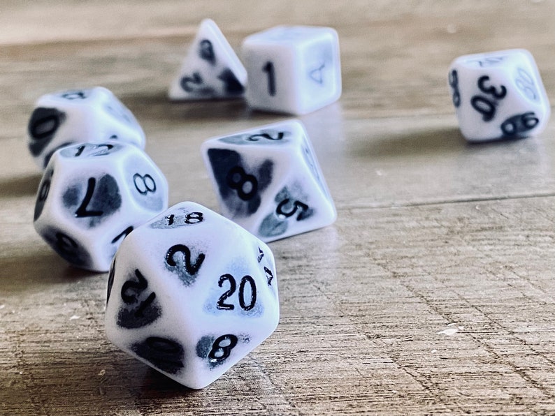 Bleached Bone Dnd Dice Set for Dungeons and Dragons D20 TT - Etsy